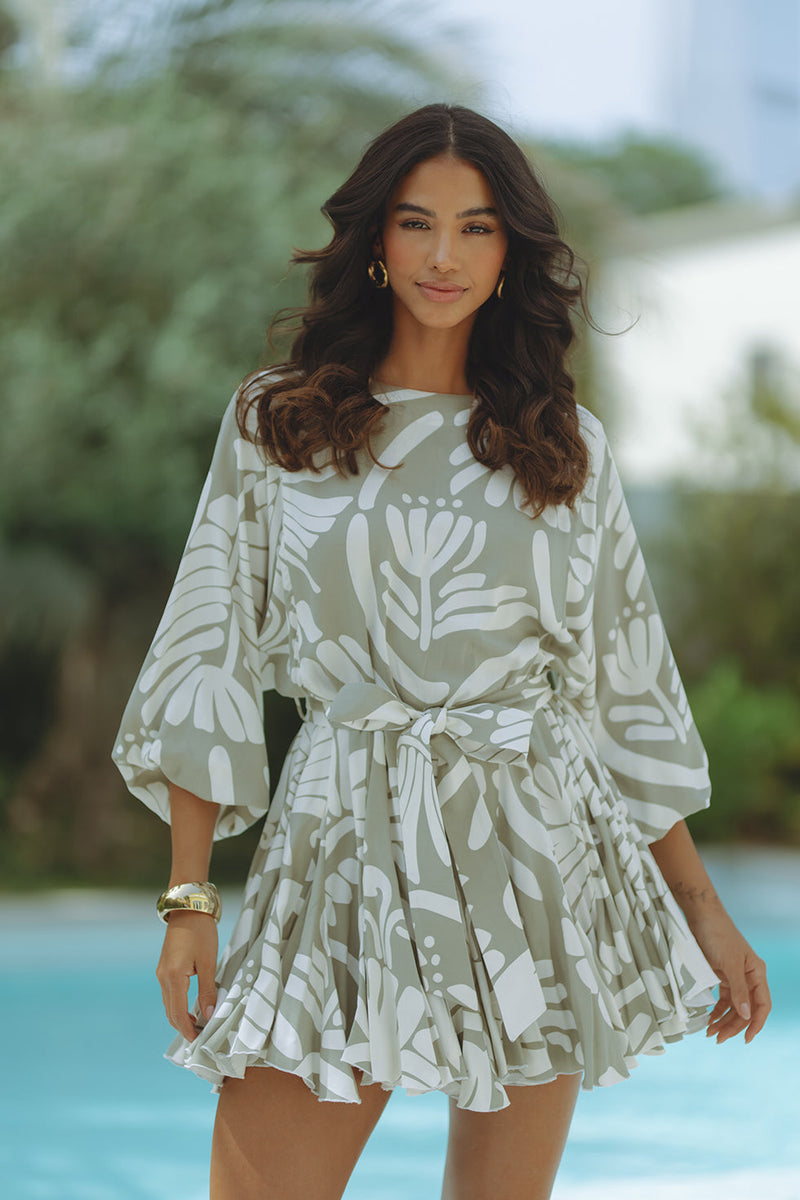 ZILPAH MINI DRESS - TROPICA MONO – CHIC LE FRIQUE - USA